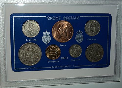 1961 British Coin Gift Set (Retro 63rd Birthday Year of Birth or ...