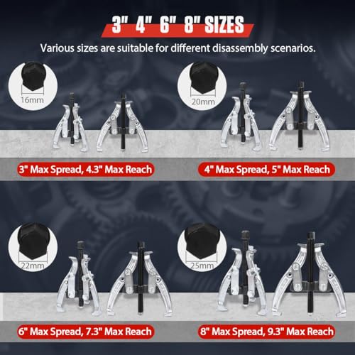 Snapklik.com : Gear Hub Pulley Puller Bearing Separator 2 & 3 Jaw 3 4 6 ...