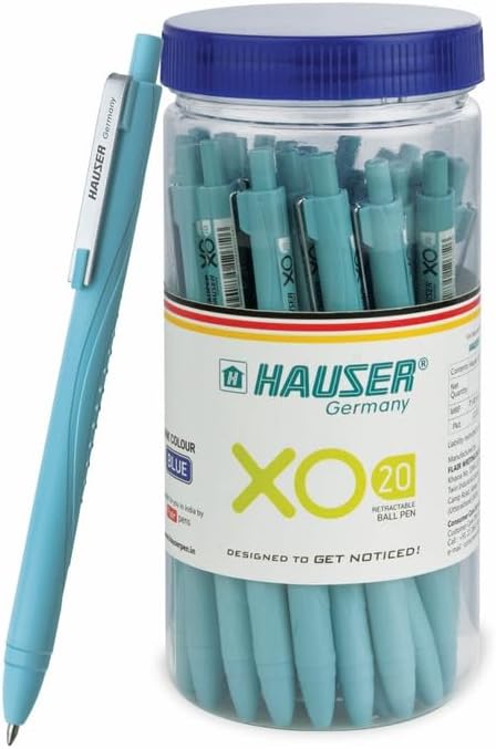 Hauser XO 20 0.7mm Retractable Ball Pen | Comfortable Grip With Smudge ...