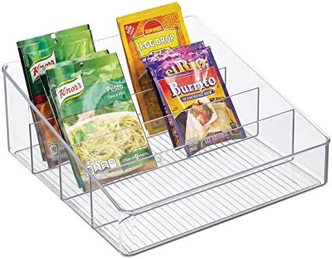 iDesign 59830 Storage Box with 3 Compartments, Small Plastic Spice Rack ...