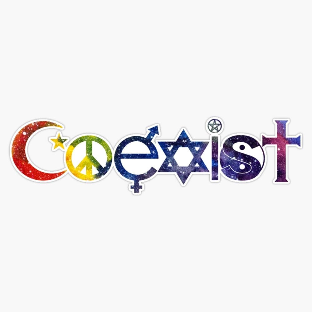 Amazon.com - Coexist Space 3 Sticker Bumper Sticker Vinyl Decal 5"