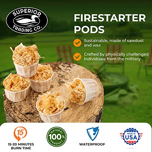 Superior Trading Fire Starter Pods in Plastic Bucket - Fire Starters ...