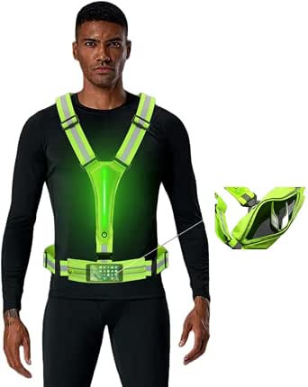 Amazon.com: LED Reflective Vest Safety Gear& Waist Pack Light Up for ...