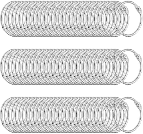 CECOMBINE 90PCS Binder Rings, 25mm O-Ring Metal Book Rings, Nickel ...