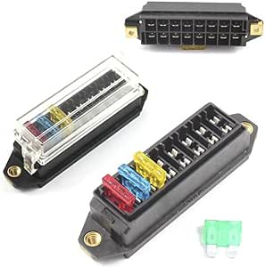 Fuse Box 8 Way for Standard Blade Fuses ATO Holder / Block Base Entry ...
