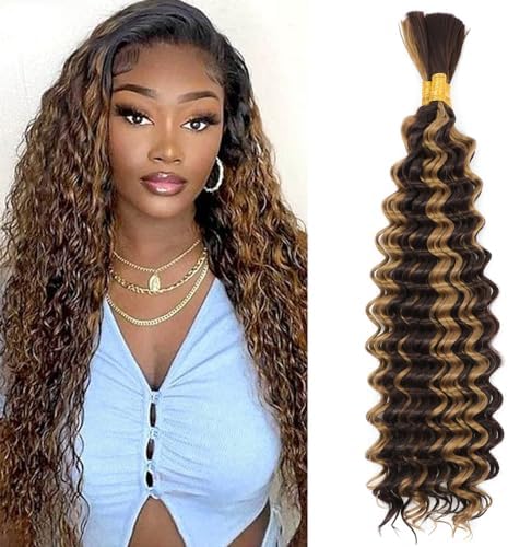 Amazon.com : 20 Inch Deep Wave Braiding Hair No Weft 210g(1Pack ...