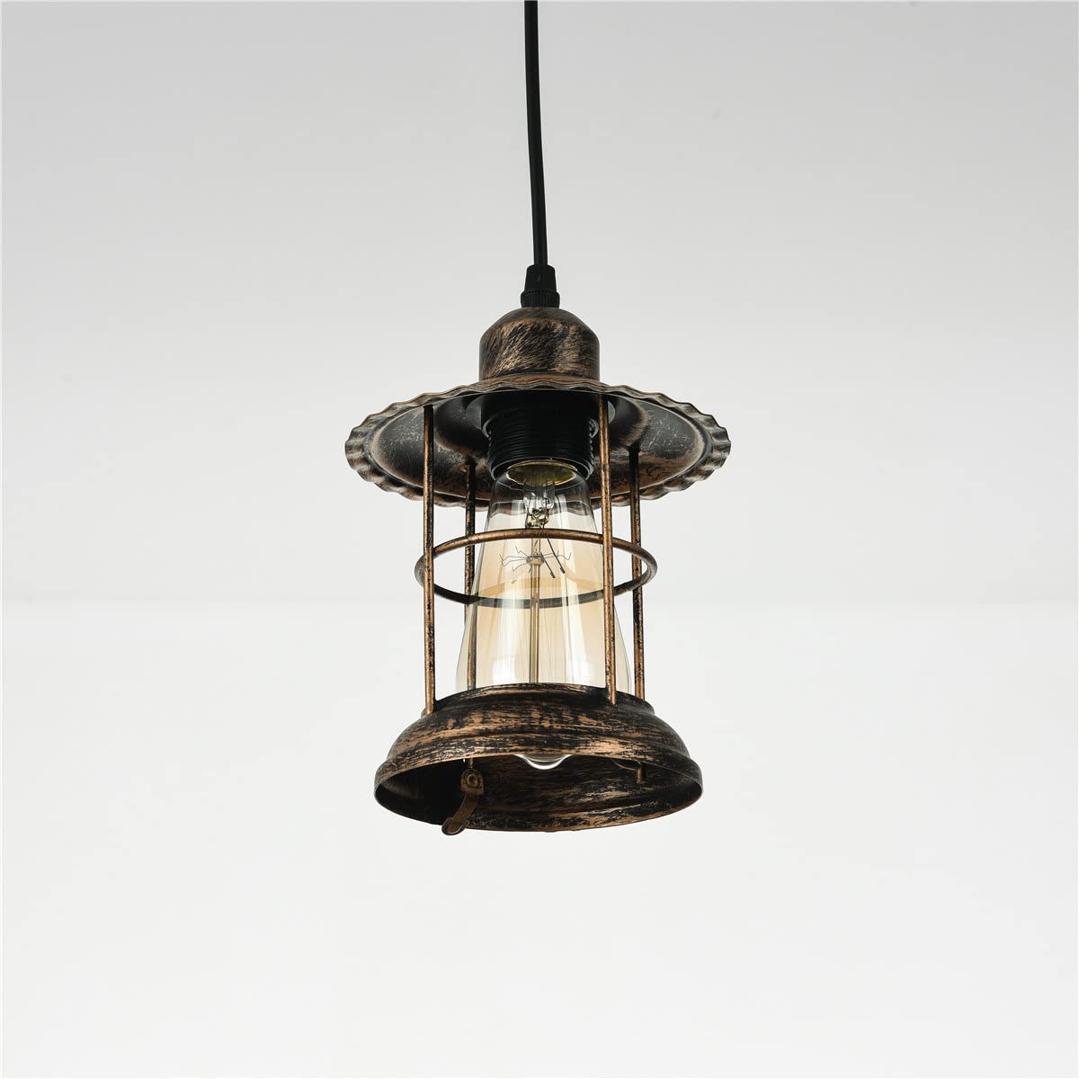 Rustic Bronze Swag Lamps Plain Georgian Lantern In Antique Bronze
