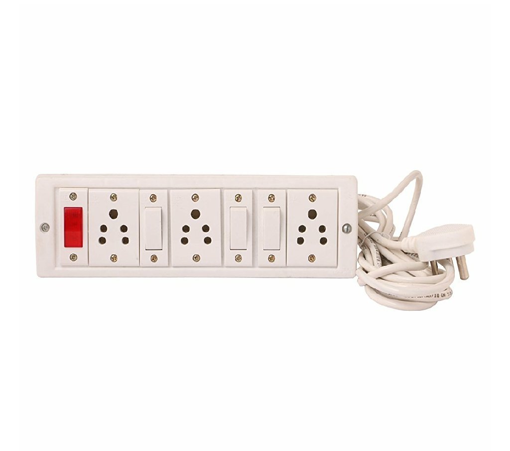 Buy power strip extension multi outlet board Fitted with 3 Anchor ...