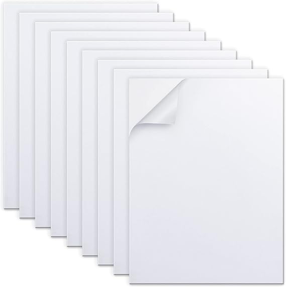 MEARCOOH Self Adhesive Foam Sheets Crafts White 9x12 Inch 2mm Sticky ...