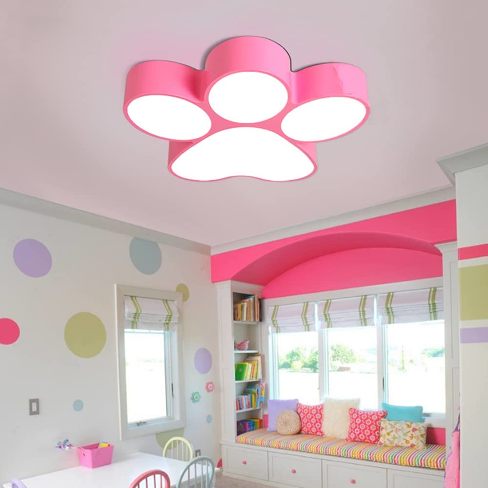 CODOMI Children Room Dog Paw Flush Mount Ceiling Light Fixture Cartoon ...