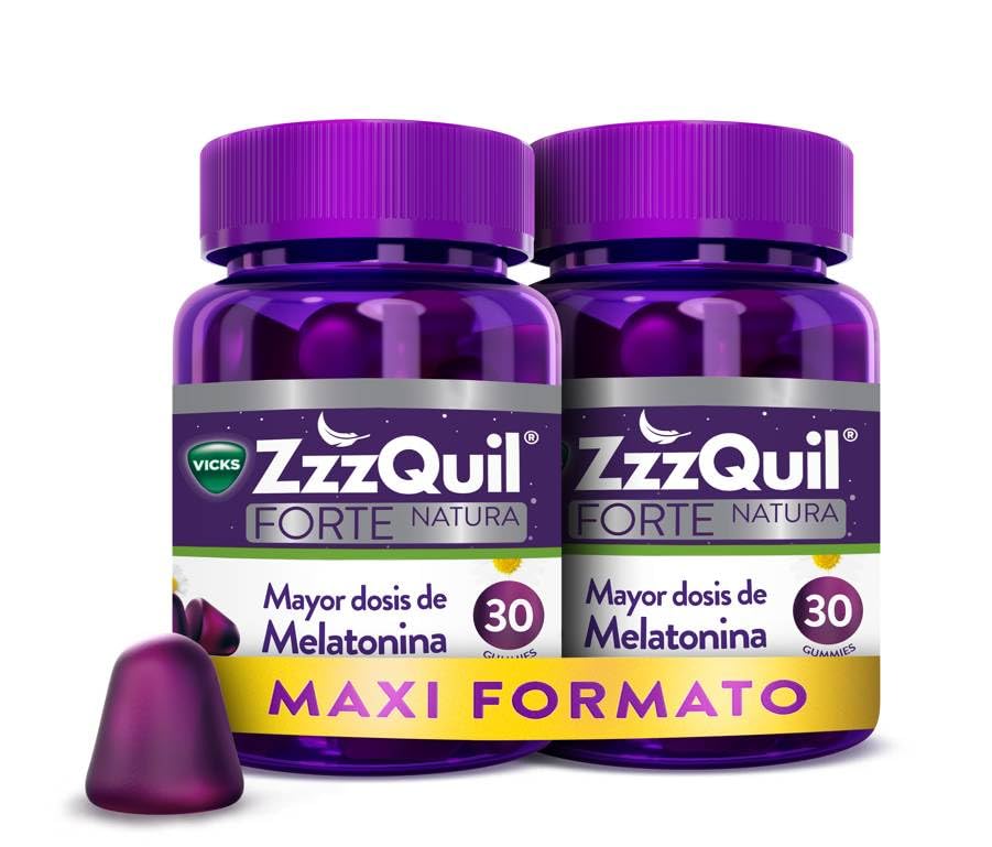 ZzzQuil Natura Forte Complemento Alimenticio para Dormir, Mayor Dosis ...