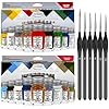 Amazon.com: Testors Enamel Model Paint Sets and 6 Paint Brushes - Camo ...