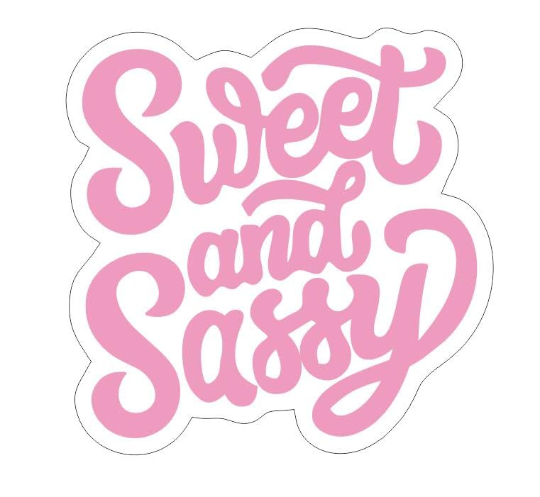 Amazon.com - Sweet and Sassy Sticker Pink Vinyl Sticker for Car Auto ...