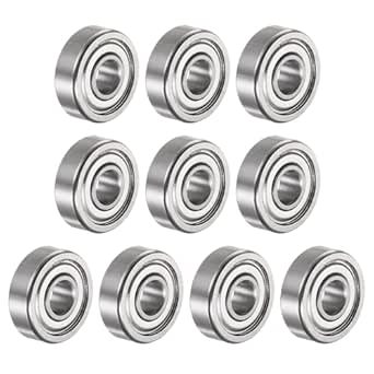 uxcell 604ZZ Deep Groove Ball Bearings 4mm Bore 12mm OD 4mm Thick ...