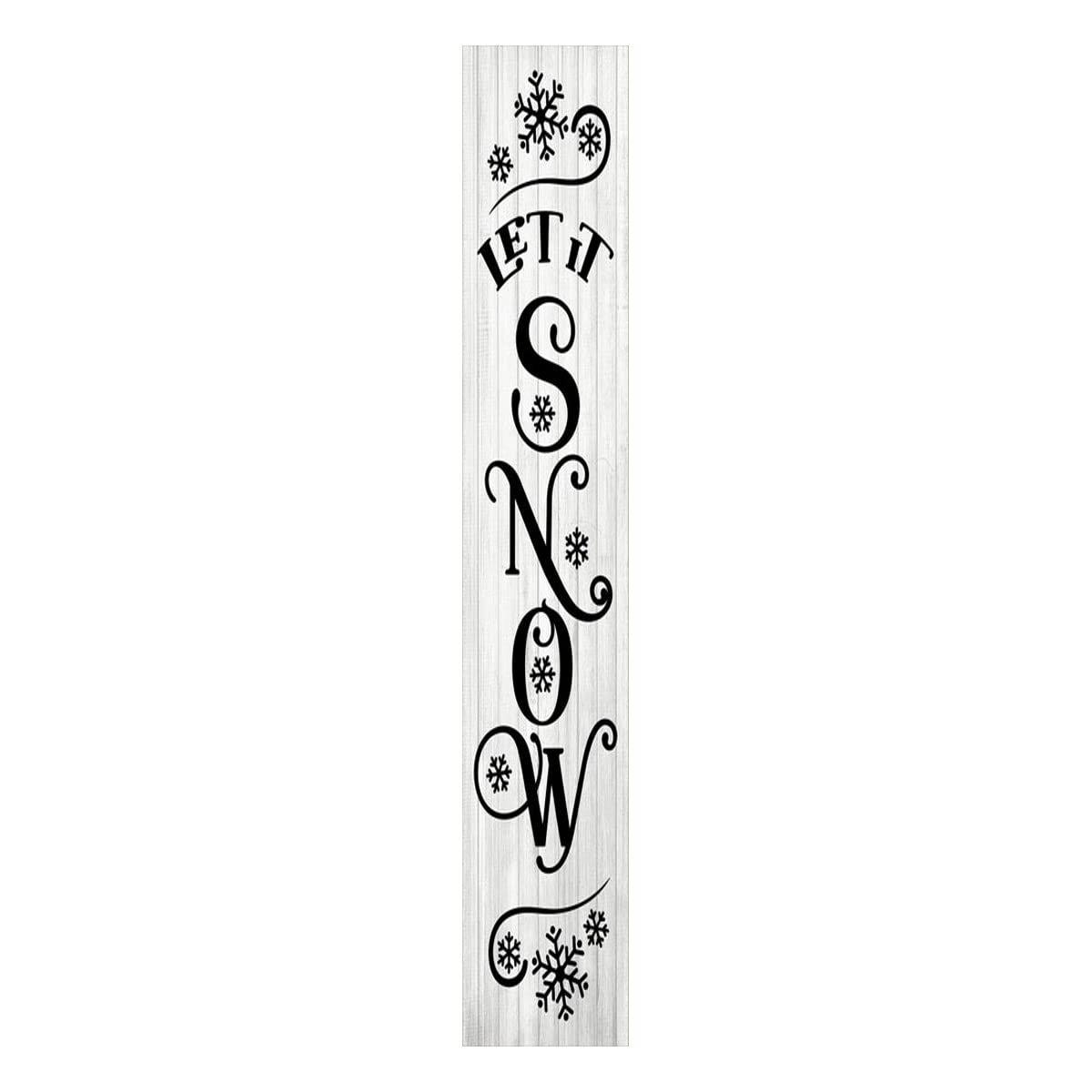 Amazon.com : 48" H Wooden Let It Snow Porch Sign Vertical Porch Décor ...