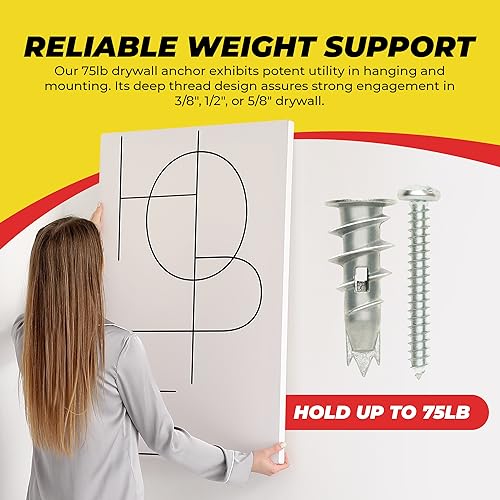 Snapklik.com : Qualihome Zinc Self Drilling Drywall Anchor Hollow Wall ...