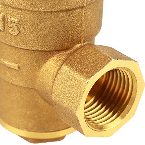 DN15 Brass Adjustable Water Pressure Regulator, Brass Inline Water ...