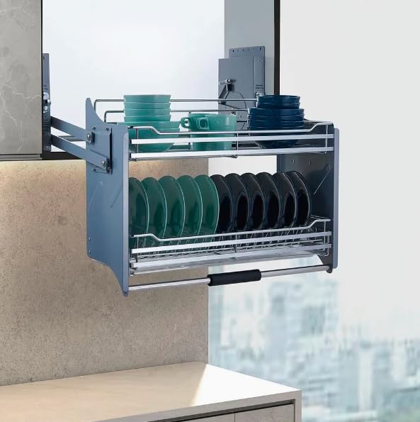 DBR Modular Kitchen Storage Rack Lift Basket Elevator Pull Down Two ...