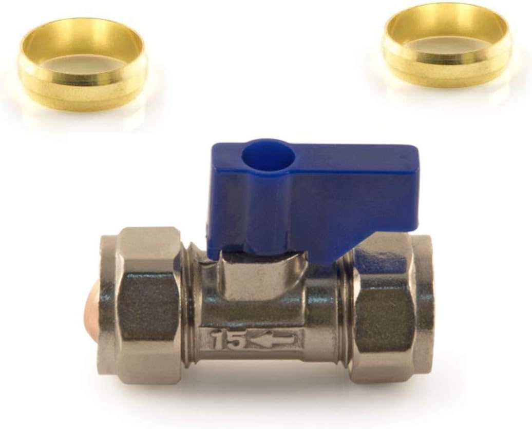 15mm Lever Operated Chrome Isolation Valve CxC : Amazon.co.uk: DIY & Tools