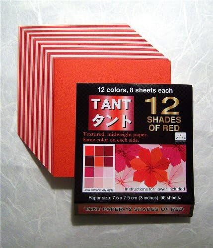 Amazon.com : Large Tant Reds - 12 in (31.5 cm) 12 colors - 24 sheets ...