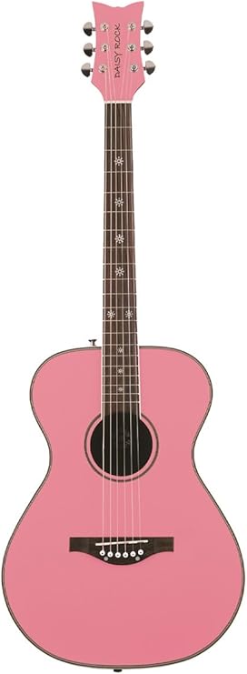 Amazon.com: Daisy Rock Pixie Acoustic Guitar, Powder Pink : Musical ...