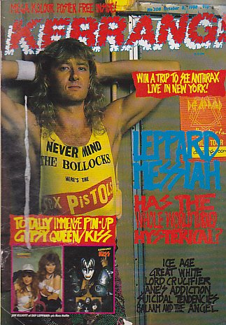 KERRANG MAGAZINE BACK ISSUE 208 GYPSY QUEEN - KISS - LEPPARD MESSIAH ...