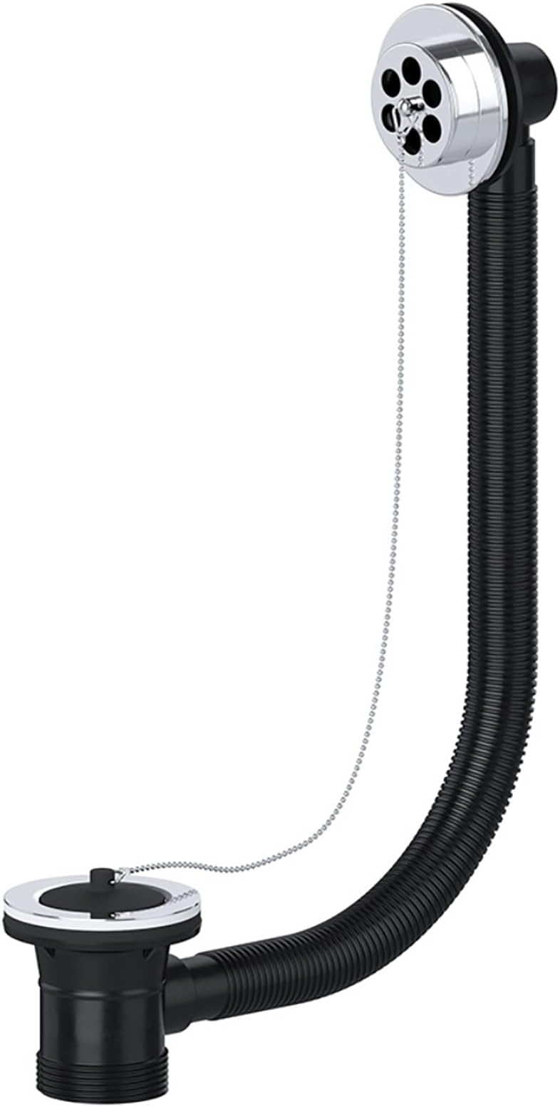 SPARES2GO Sink Waste Combination Overflow Plug with Chain 40mm 1.5 ...