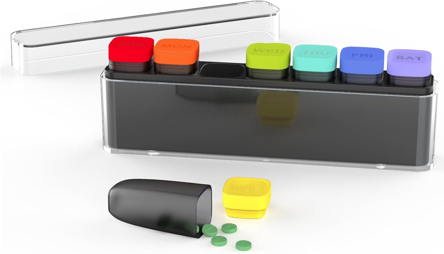 Amazon.com: Weekly Pill Organizer 1 Time a Day, HIONXMGA Portable ...