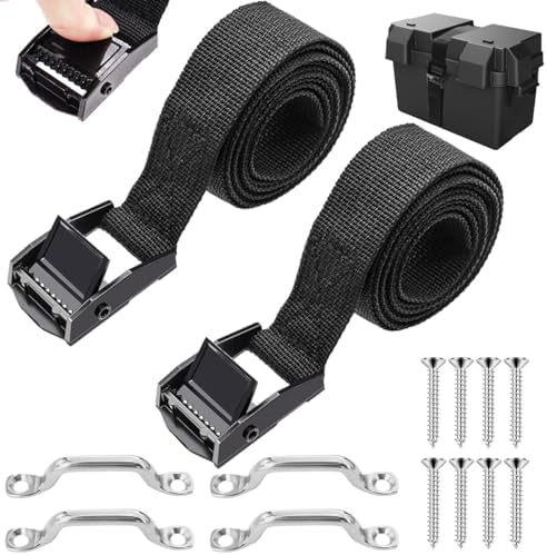 Amazon.com: Seamaka 2 PCS 1" x 4ft/48 Battery Tie Down Strap kit ...