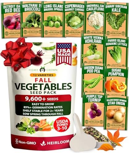 Amazon.com : HOME GROWN 12 Fall Vegetable Seeds 9600+ Heirloom Seeds ...