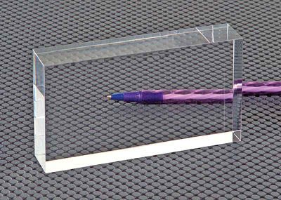 Refraction Block, Acrylic, 115 mm x 65 mm x 20 mm. All sides polished ...