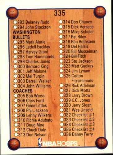 Amazon.com: 1990 Hoops Basketball Card (1990-91) #335 Checklist ...