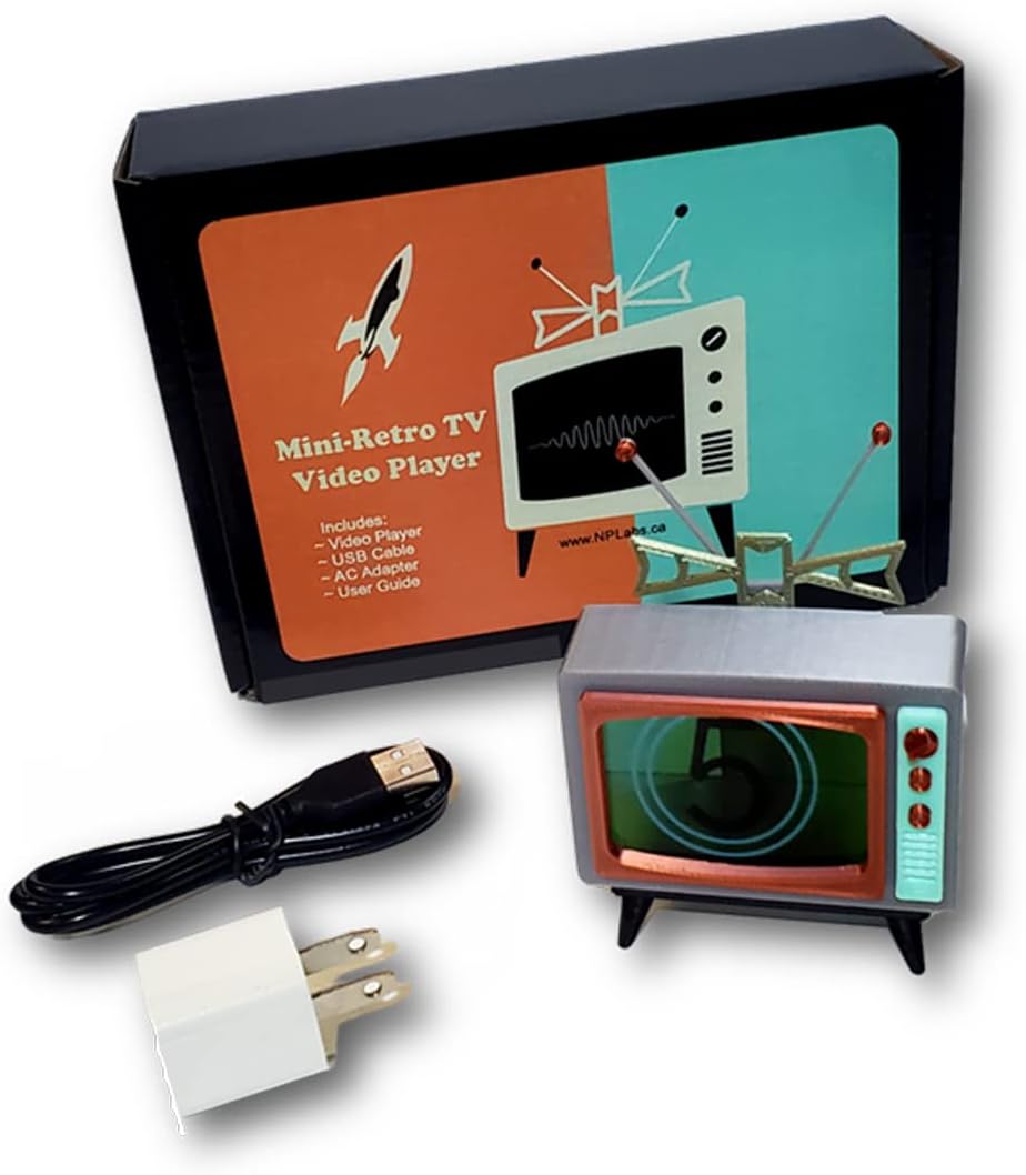 Amazon.com: Mini 3D Printed Retro TV Video Player | Plays up to 120 ...