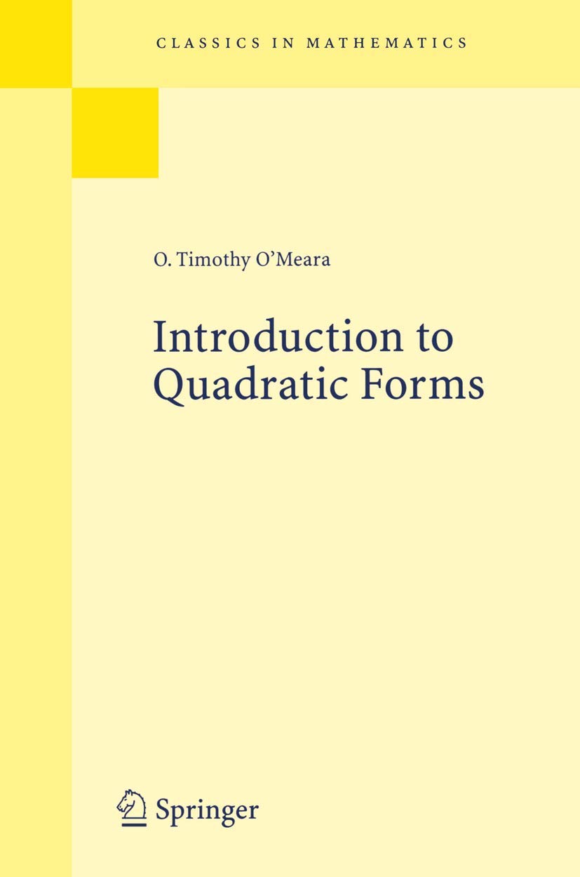 Amazon | Introduction to Quadratic Forms (Grundlehren Der Mathematischen Wissenschaften ...