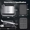 AMZCHEF 4-IN-1 Machine (Electric Grill, Griddle, Panini Presse, Waffle ...