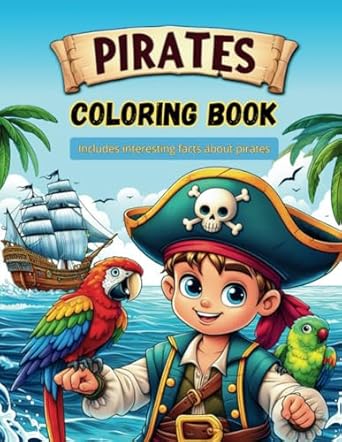 Amazon.com: PIRATES Coloring Book: For kids and adults. 57 pages filled ...