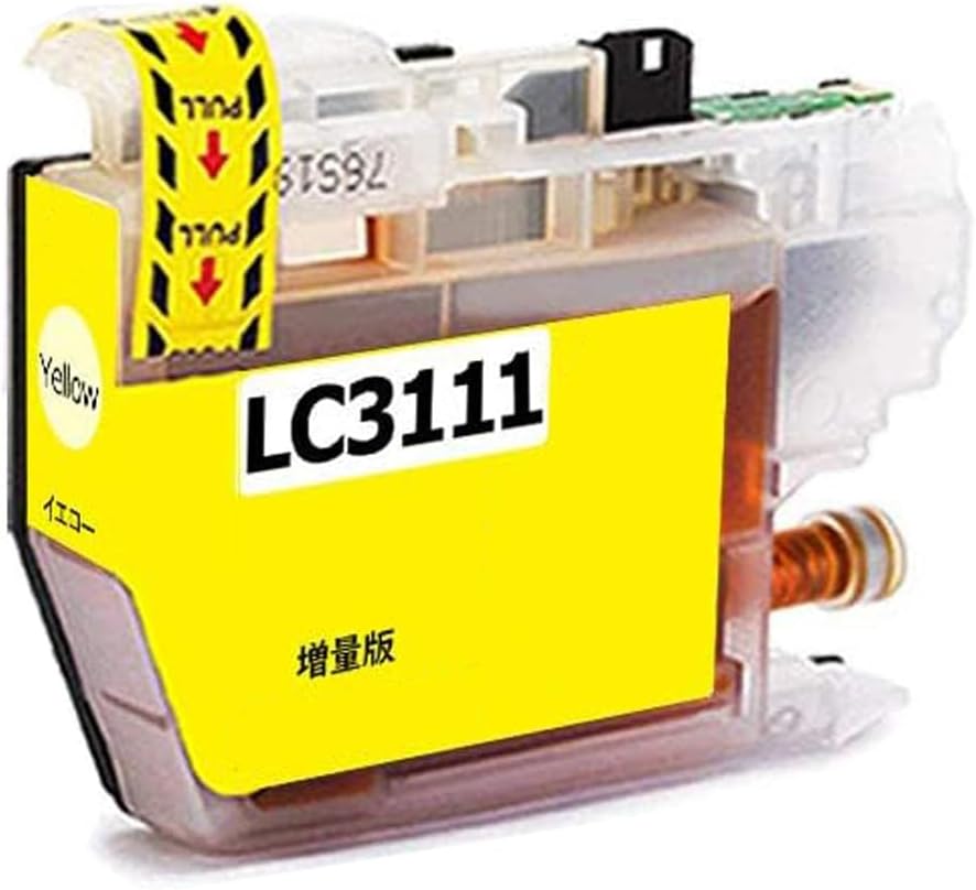 Amazon.co.jp: 【埼京企画】ブラザー用 LC3111Y イエロー 1本セット 大容量タイプ 互換インクカートリッジ (LC3111-4PK) 残量表示 純正インクと併用可能 国内 ...