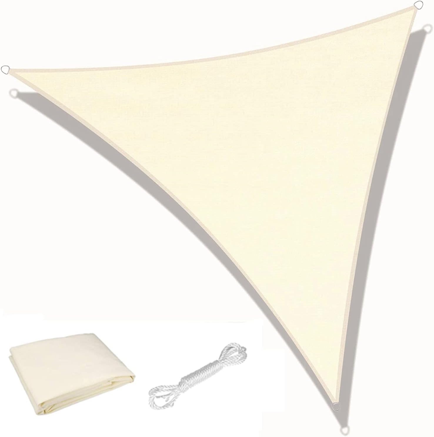 KAHEIGN Triangle Sun Shade Sail, 3m x 3m x 3m Waterproof 98% UV Block ...