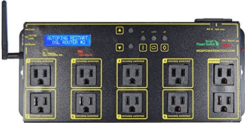 DIGITAL WiFi Web Power Switch WLCD Screen 10 OUTLETS / LPC7-PRO ...