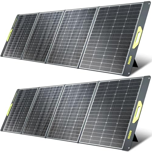 800W Portable Solar Panel, 2pcs 400W Portable Solar Panels 39V, 23% ...