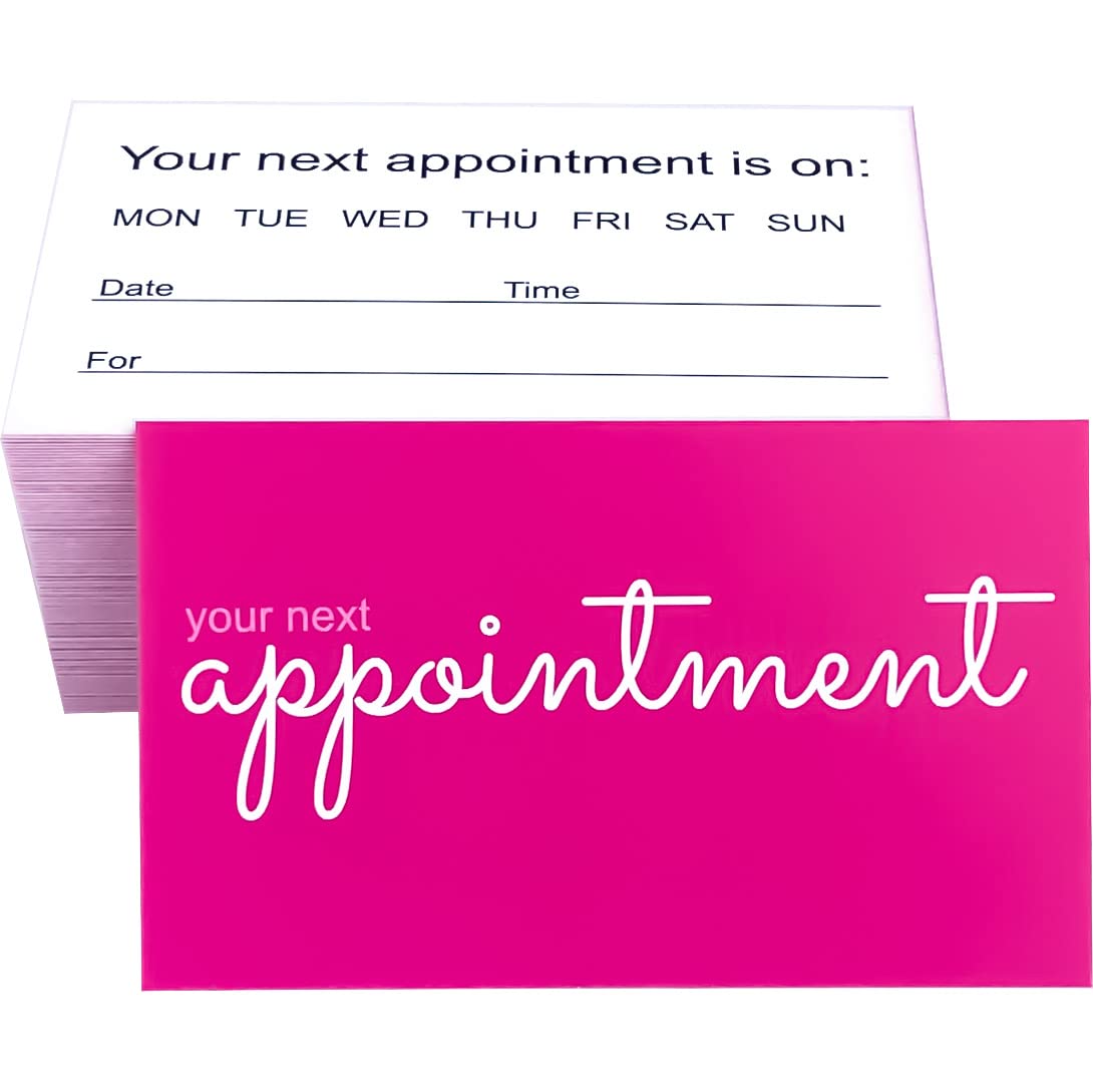 Amazon.com : RXBC2011 Appointment Reminder Cards Pack of 100 Hot Pink ...