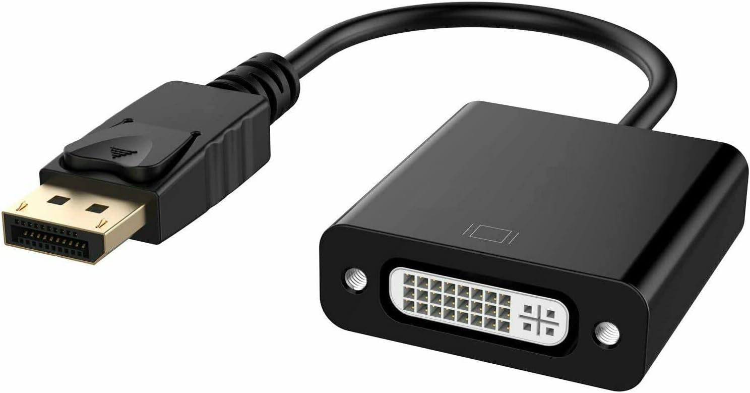 Amazon.com: Adaptador de puerto de pantalla a DVI - Adaptador ...