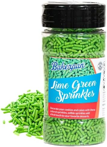Amazon.com: Bakerpan Lime Green Jimmies Sprinkles - 6 Ounces Lime Green ...