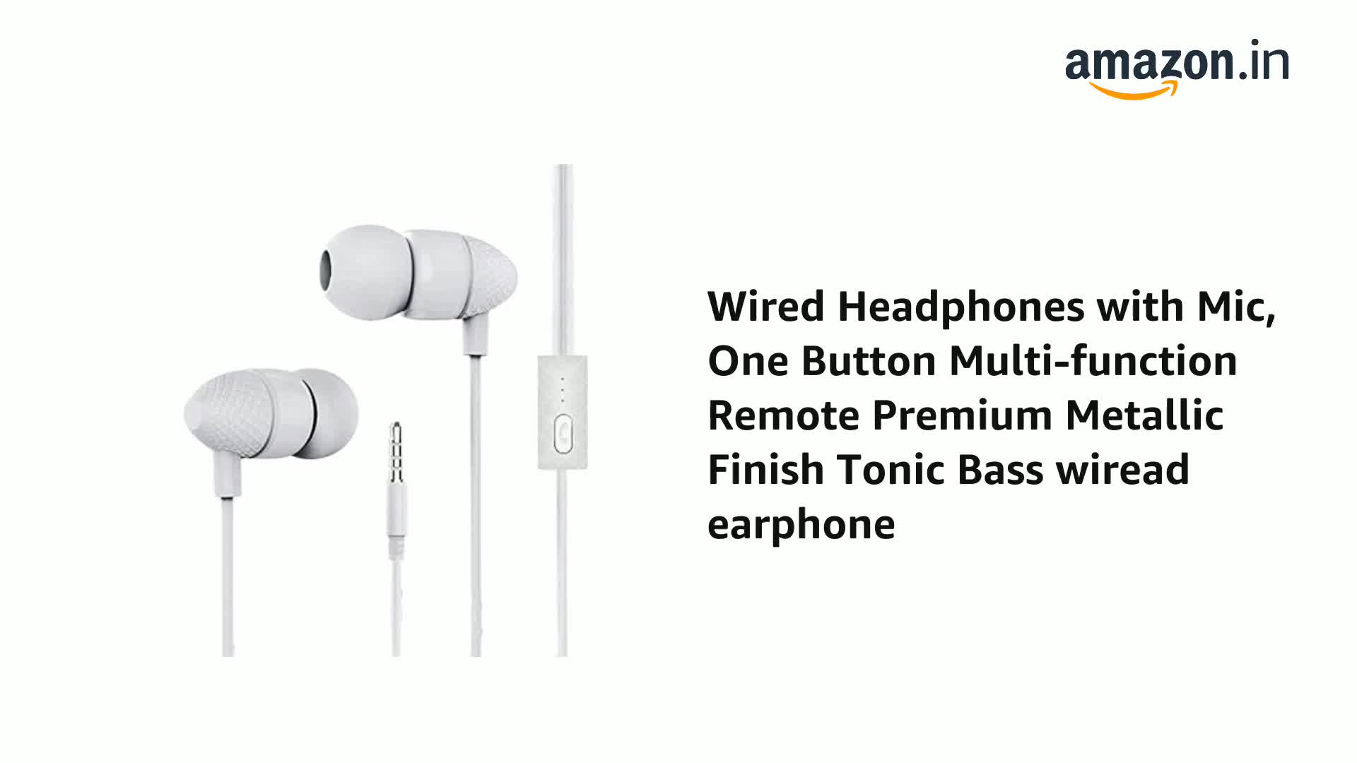Watch Wired Headphones with Mic, One Button Multi-function Remote ...