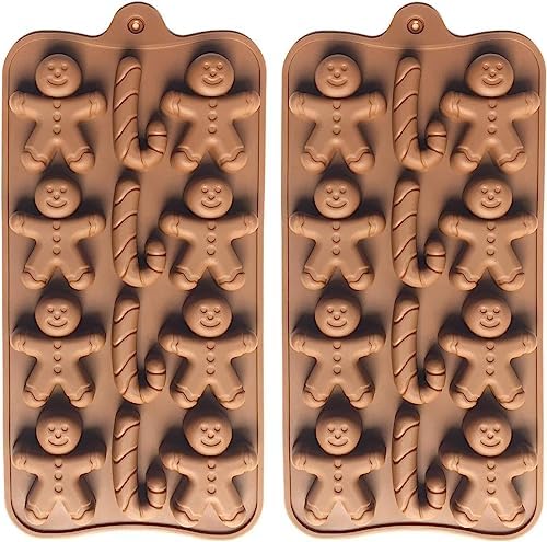 Amazon.com: Webake Gingerbread Man Silicone Mold, 6-Cavity Christmas ...