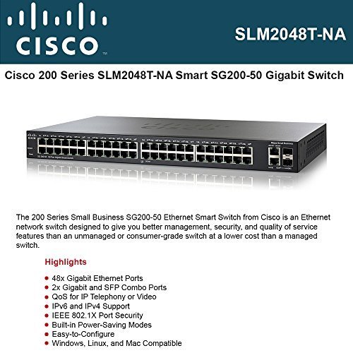 Cisco Systems SLM2048T-NA SG200-50 50-Port Gigabit Smart Switch ...