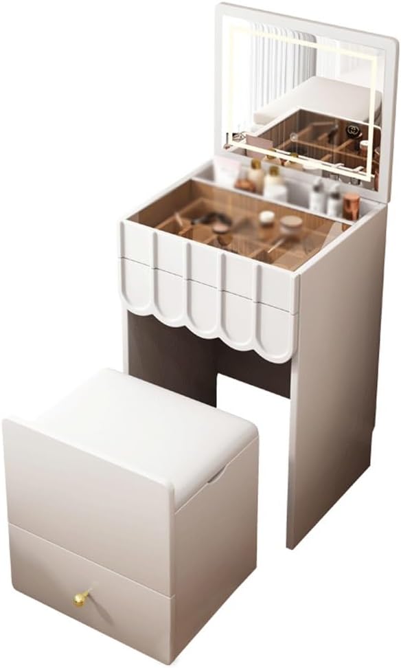 Vanity Desk Modern Simple Light Luxury Dressing Table, Bedroom Dressing ...