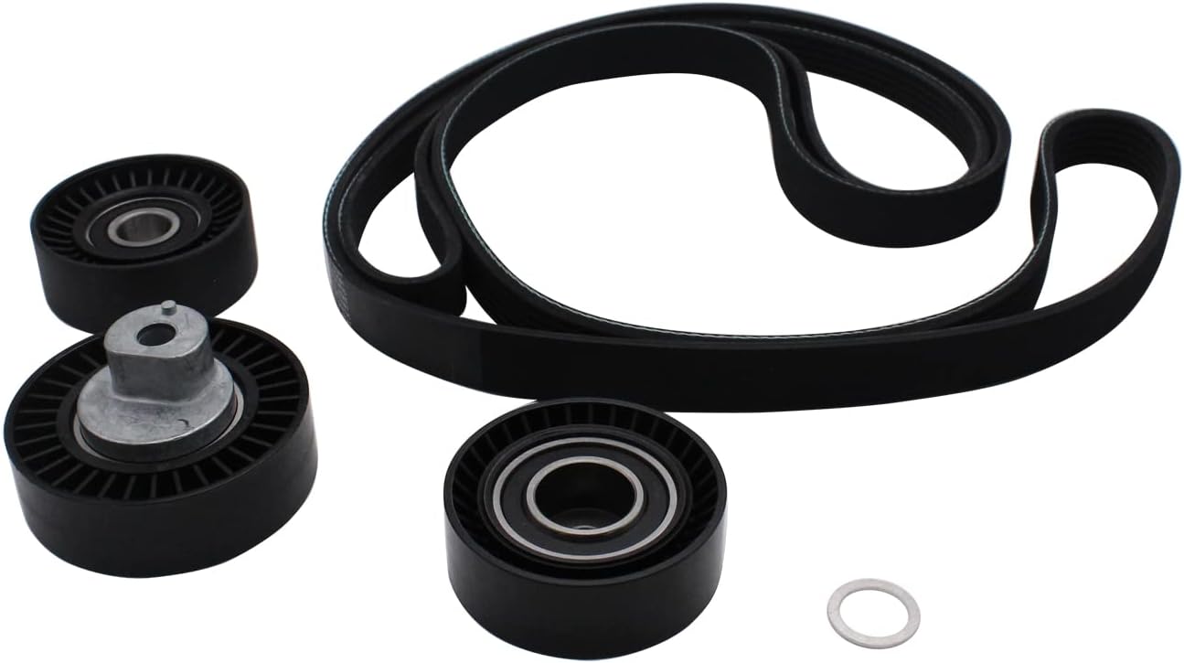TAKPART Keilrippenriemensatz Riemenscheibensatz Spannrolle Umlenkrolle ...