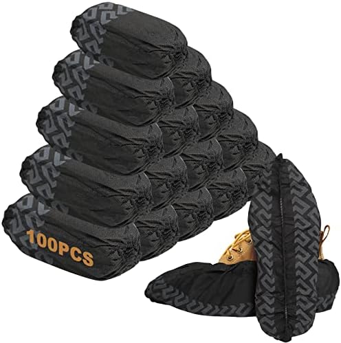 110 Pack (55 Pairs) Extra Thick Large Disposable Boot Covers Slip Proof ...