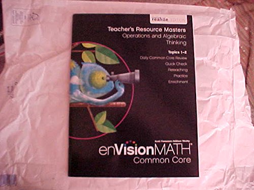 eVision Math Common Core Grade 4 Teacher's Resource Masters Operations ...